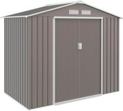 Zahradní přístřešek Outsunny s rámem podlahy a posuvnými dveřmi, odolný proti povětrnostním vlivům, ocelový, světle zelený, 213x130x185cm pro zahradu…