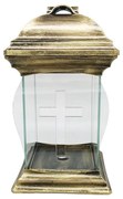 Madona - hřbitovní katedrála s křížem 26 cm, zlatá