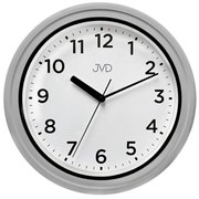 JVD Nástěnné šedé netikající tiché koupelnové hodiny JVD SH5913.2