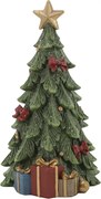 Zelený vánoční stromek s dárky Noël Tree z polyresinu – Ø 12*20,5 cm