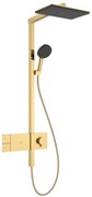 Hansgrohe Raindance Alive Q - Sprchový set s termostatem, 21x34 cm, 3 proudy, leštěný vzhled zlata 24580990