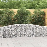 Klenuté gabionové koše 3 ks 400x30x60/80 cm pozinkované železo 3145801