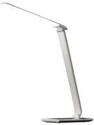 Solight LED stolní lampička stmívatelná, 12W, volba teploty světla, USB, bílý lesk
