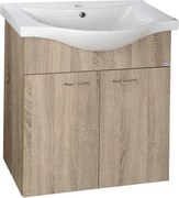 Aqualine Aqualine, KERAMIA FRESH umyvadlová skříňka 60,60x74x33,7cm, dub platin, 50065
