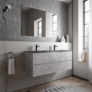 Koupelnová skříňka AVA 120 cm s dvojumyvadlem z minerálního odlitku BRUXELLES