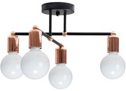 Toolight Čtyřnásobná závěsná stropní lampa z růžového zlata 392200