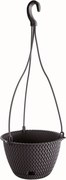 PROSPERPLAST Květináč závěsný SPLOFY ROUND W antracit 23cm