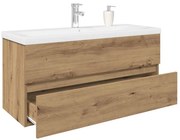 Umyvadlová skříňka s vestavěným umyvadlem a baterie dub artisan 3328938