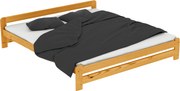 Maxi Postel z masivu Evropa 160 x 200 cm - barva Olše + matrace Relax