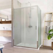 Mereo Mereo, Sprchový kout, Lima, obdélník, zasunovací dveře a pevný díl, L/P, chrom ALU, sklo Point, CK87432K