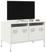 TV skříňka bílá 68 x 39 x 43,5 cm ocel válcovaná za studena
