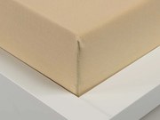 XPOSE® Jersey prostěradlo Exclusive - béžové 90x200 cm