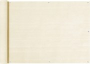 Balkonová zástěna krémová 75 x 500 cm HDPE 310922