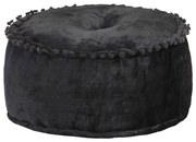 Kulatý taburet samet 40 x 20 cm antracitový 287565