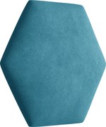 Eka Čalouněný panel Hexagon Trinity 40,5 cm x 35,3 cm - Azurová 2313