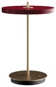 Červená LED stmívatelná stolní lampa s kovovým stínidlem (výška 31 cm) Asteria Move – UMAGE