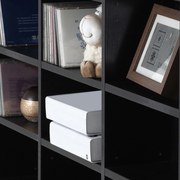 HOMCOM Regál na CD/DVD pro 1116 CD, 36 výškově nastavitelných přihrádek, 102 x 24 x 195 cm, Černý | Aosom