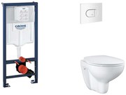 Grohe Rapid SL - Set předstěnové instalace, klozetu, sedátka SoftClose a tlačítka Arena Cosmopolitan, alpská bílá SANI11BB3120