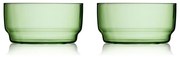 Zelené skleněné misky v sadě 2 ks 500 ml Torino – Lyngby Glas