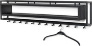 Černý kovový nástěnný věšák s poličkou 118 cm School – Spinder Design