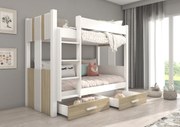 ADRK Furniture Patrová dvoulůžková postel ARTA 200x90 CH-ARTA-W_S-200