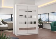ADRK Furniture Skříň posuvná se zrcadlem BALTIC 150