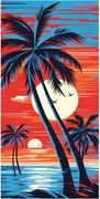 PLÁŽOVÁ OSUŠKA Z MIKROVLÁKNÁ TROPICAL3 100X180 CM VZOROVANÁ