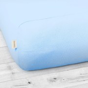 Jersey prostěradlo světle modré na výšku matrace do 20 cm Velikost: 90 x 200