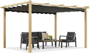Barbados terasová pergola 3x4 m Garden Point woodlike-antracitová