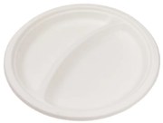 ideal pack® - talíř z cukrové třtiny 23 cm, kulatý, dvoudílný - 50 ks