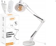 BERGE Stolní lampa XL Praga 1xE27 LED bílá