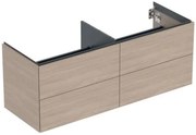 Geberit ONE - Umyvadlová skříňka, 133x50x47 cm, 4 zásuvky, dub 505.266.00.5