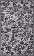 TRHÁK: Kusový koberec Flowers grey, 80x150, šedá, obývacia izba, Alfa Carpets