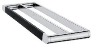 Nimco Nava - Držák ručníků dvojitý, délka 45 cm, černý mat/ chrom NA 28046D