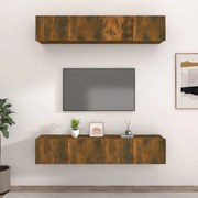 TV skříňky 4 ks kouřový dub 80 x 30 x 30 cm kompozitní dřevo 3114187