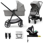 | KINDERKRAFT - Kombinovaný kočárek 4v1 NEWLY Classic grey + autosedačka MINK PRO | KSNEWL00GRY400I