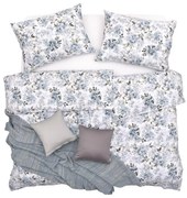 SCANquilt povlečení SATÉN PLUS royal bílomodrá 140 x 220/70 x 90 cm