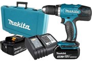 Makita - 18V AKU vrtací šroubovák, 2x aku 3,0 Ah LXT, nabíječka DDF453SFE