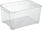 Regalux Clear Box Úložný box L, 54,8 × 38,4 × 28,3 cm, 47 l, transparentní