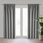 ZATEMŇOVACÍ ZÁVĚS NA PÁSCE ADLEY 135X270 CM STŘÍBRNÁ