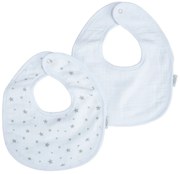 Bílé mušelínové bryndáky v sadě 2 ks – Bébé Douceur