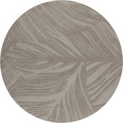 Kusový koberec Solace Lino Leaf Grey kruh, 160x160 (priemer) kruh, šedá, obývacia izba, Flair Rugs