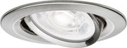 P 92421 LED vestavné svítidlo Nova Plus GU10 Flat IP65 93mm 4,9W 230V stmívatelné 4000K kov kartáčovaný - PAULMANN