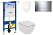 Cenově zvýhodněný závěsný WC set Geberit do lehkých stěn / předstěnová montáž+ WC Ideal Standard Tesi 111.355.00.5NF6