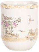 Porcelánový kalíšek na čaj s motivem leknínů - ∅ 6*8 cm / 0,1L