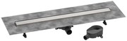 Hansgrohe RainDrain Go - Sprchový žlab 90 cm s oboustranným roštem, pro vložení dlažby, kartáčovaná nerezová ocel 56274800