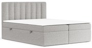 Světle šedá boxspring postel s úložným prostorem 160x200 cm Novento – Maison de Rêve