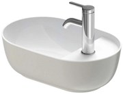 Duravit Luv - Umývátko na desku, 42x27 cm, bez přepadu, s otvorem pro baterii, bílá/matná šedá 0381422300