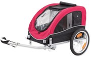 Červený vozík za kolo pro psa 68x75 cm Trixie M – Plaček Pet Products