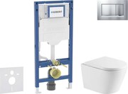 Geberit Duofix - Set předstěnové instalace, klozetu Nefia a sedátka softclose, tlačítko Sigma20, lakovaný chrom mat/chrom SANI11CA2106